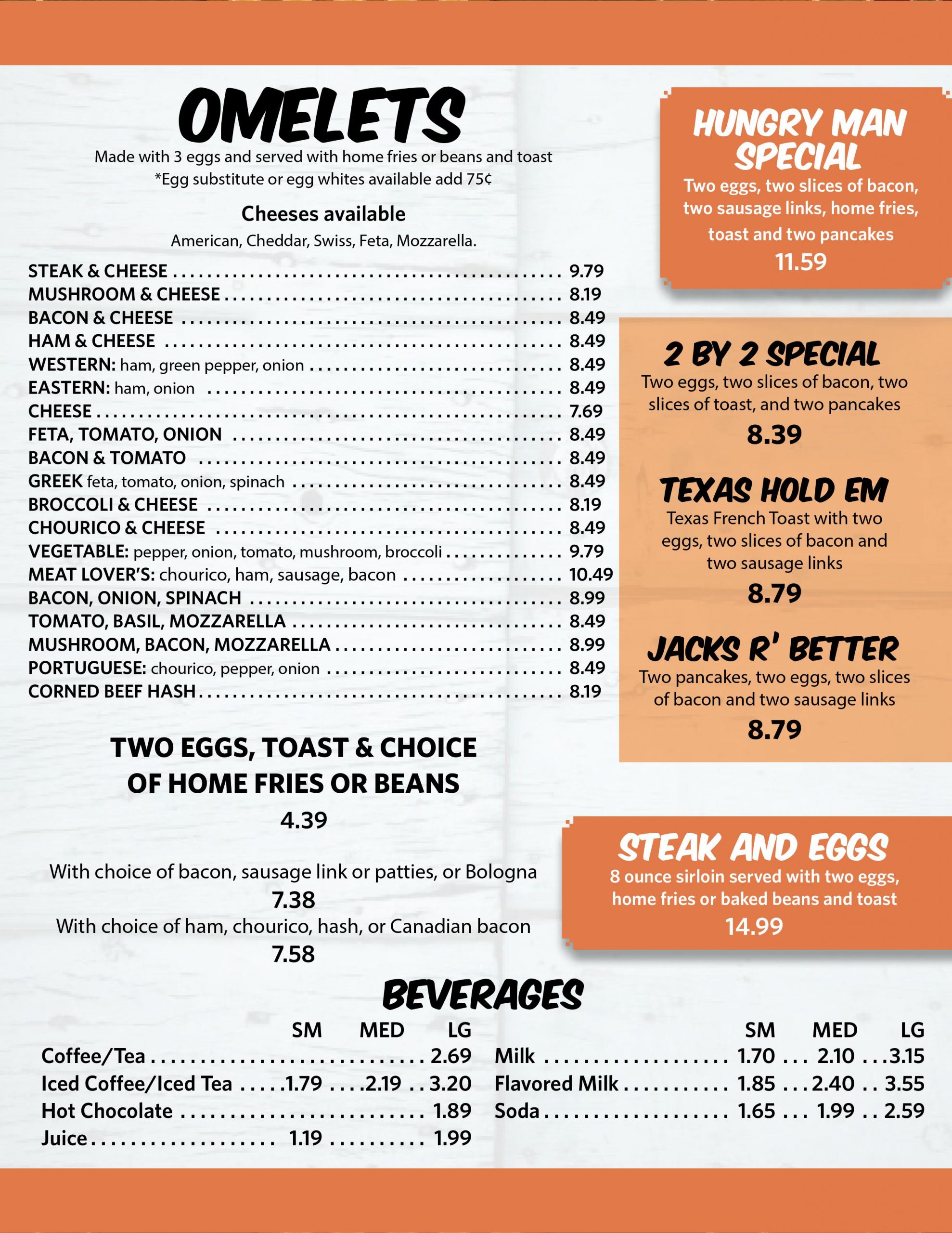 Our Menu – Kathy's Coffee Shop